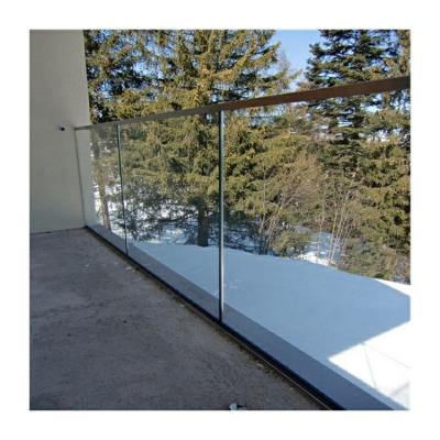 China 15mm u base frameless glass staircase fancy balcony railing for sale