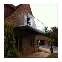China Stainless steel u channel sizes frameless glass balustrade building regulations vinyl balcony railing for sale