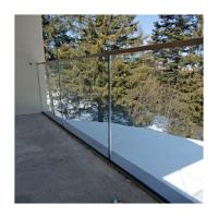 China Stainless steel u channel sizes frameless glass balustrade building regulations vinyl balcony railing for sale