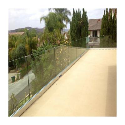 China Extruded u channel how to fit glass balustrade exterior balcony railing for sale