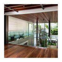 China Aluminium glazing channel fascia mounted glass railing concrete patio railing for sale