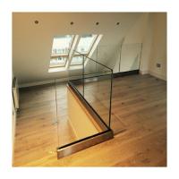 China Aluminium glazing channel fascia mounted glass railing concrete patio railing for sale