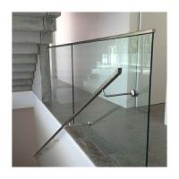 China Pvb laminated polished aluminium shoe base glass railing dimensions for sale