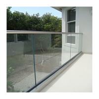 China Anodised aluminium u channel 12mm glass fittings decorative balcony railing for sale