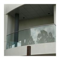 China Anodised aluminium u channel 12mm glass fittings decorative balcony railing for sale