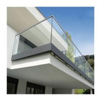 China Anodised aluminium u channel 12mm glass fittings decorative balcony railing for sale