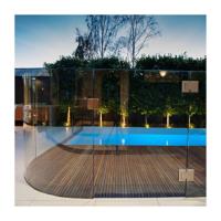 China Blue tinted aluminium shoe base uk glass deck railing hardware for sale
