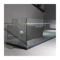 China Aluminium channel structural glass railing aluminum patio railing for sale