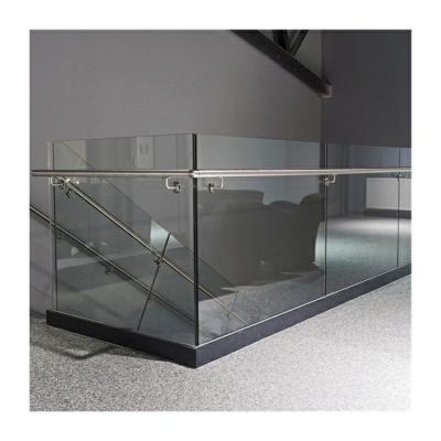 China Aluminium channel structural glass railing aluminum patio railing for sale