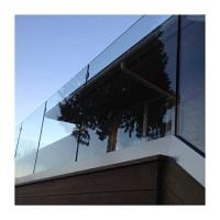 China Anodised aluminium u base glass stair balustrade prices fence for terrace for sale