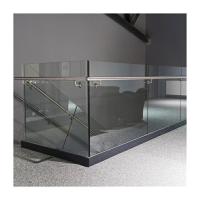 China Aluminium u base uk led glass railings for concrete patio for sale