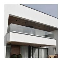 China Aluminium u base for 10mm glass toughened glass panels glass balcony price for sale