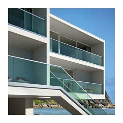 China Stainless steel u base for glass 10mm toughened glass panels balcony railing price for sale