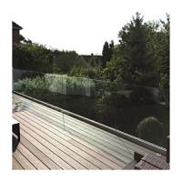 China Shoe base glass fencing glass patio balustrade tempered glass terrace for sale
