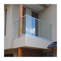 China Anodized aluminum u channel clamps to hold glass aluminium balcony balustrades for sale