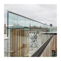 China Multilayer aluminium shoe base for glass balustrade staircase glass railing detail for sale