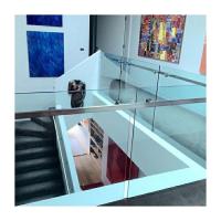 China Aluminium u base for glass balustrade exterior glass handrail white patio railing for sale