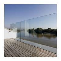 China Safety u channel balustrade ss railing with glass balcony for sale