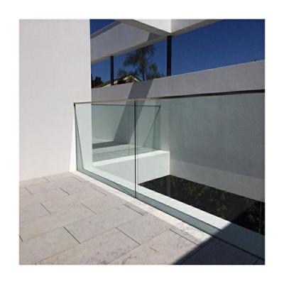 China AS stainless u channel laminated glass railing for sale