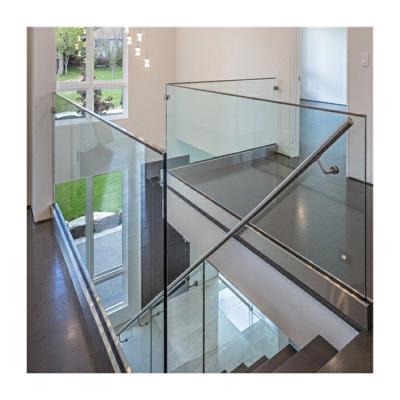 China Shoe base railing staircase steel railing designs with glass patio railings for sale for sale