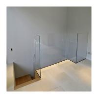 China Laminated polished aluminium shoe base glass railing fence for sale