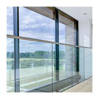 China Shoe base glass installation frameless glass guardrail patio door barrier railing for sale for sale