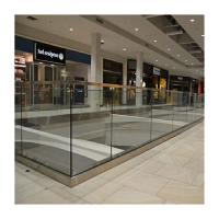 China Shoe base glass installation frameless glass guardrail patio door barrier railing for sale for sale