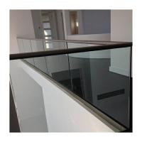 China Glass aluminum channel side mounted glass railing guard rail for second floor patio door for sale
