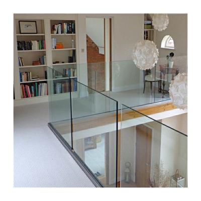 China Aluminum balustrade systems railless glass railings patio stair railing for sale