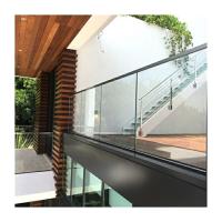 China Extruded shoe base glass for handrail fence and patio contractors for sale