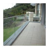 China Ultra clear aluminium double u channel glass railing details for sale