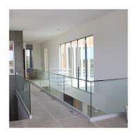 China Stainless shoe base glass handrail brackets short patio fence for sale