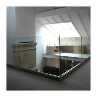China 6mm aluminium channel glass handrails for stairs details patio stairs railing for sale