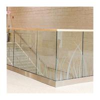 China 18mm aluminium channel glass railing company railing for concrete patio for sale