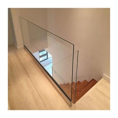 China Aluminum shoe base glass railing glass handrail systems for decks pvc patio railing for sale