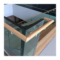 China Aluminum shoe base glass railing glass handrail systems for decks pvc patio railing for sale