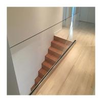 China 8mm aluminium u channel exterior glass guardrail black patio railing for sale