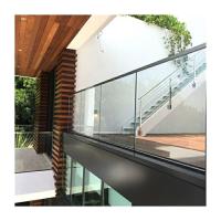 China Galvanised shoe base fence glass railing posts patio railings near me for sale