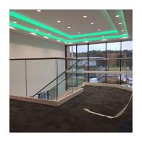 China Aluminium u track handrail with glass panels build a patio privacy wall for sale