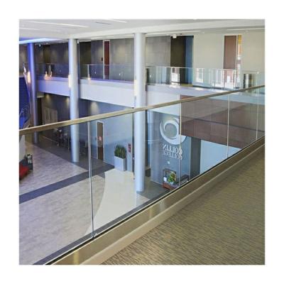 China Aluminium balustrades uk tempered glass handrail metal patio railing for sale
