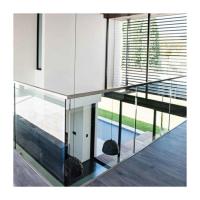 China Aluminium balustrades uk tempered glass handrail metal patio railing for sale