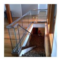 China 18mm aluminium u channel glass handrail cost railing around concrete patio for sale