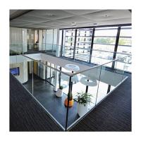 China 18mm aluminium u channel glass handrail cost railing around concrete patio for sale