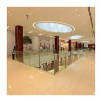 China 18mm aluminium u channel glass handrail cost railing around concrete patio for sale