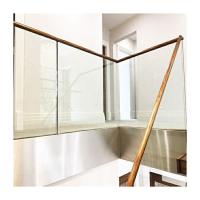 China Aluminum channel glass loft railing patio steps with railing for sale