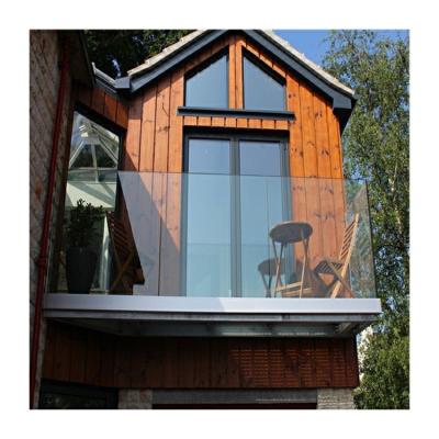 China Alum u base glass panels for staircases removable balcony railing for sale