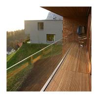 China U base support glass balcony cost tinted glass balcony for sale