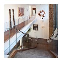 China Brushed aluminum shoe base glass railing section fence and patio contractors near me for sale