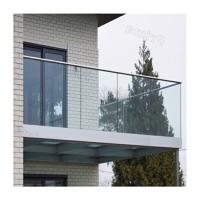 China Galvanised u channel fence feathers glass balustrade handrail balcony for sale