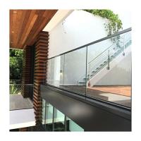 China U base glass installation glass balustrades domestic patio banister rails for sale
